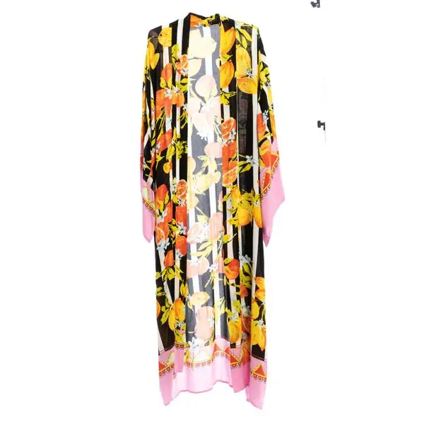 Saachi Citrus Print Kimono - Pink