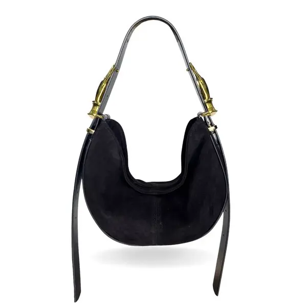 INDIGOLUSH Midi Hobo Gilded Lure Suede Bag