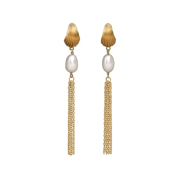 Zoë & Morgan Esme Pearl Drop Earrings - Gold