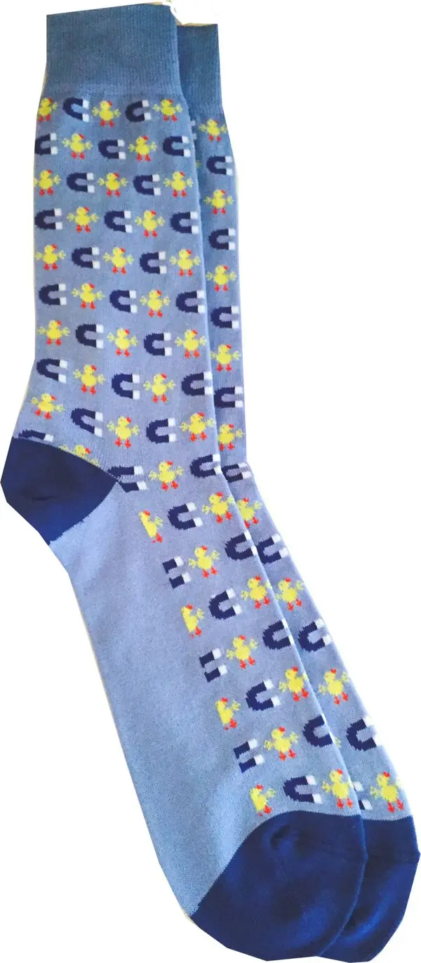 LAZYJACK PRESS Patterned Crew Socks - Blue