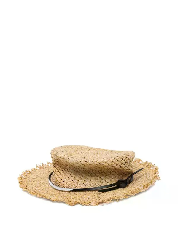 KIJIMA TAKAYUKI Crushed Sun Hat - Neutrals