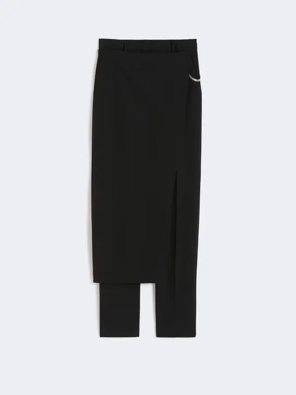 Max Mara Stretch Wool Trousers With Detachable Panel
