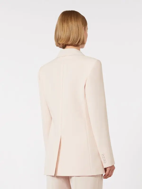 Max Mara Fitted Wool Crepe Blazer - Pink