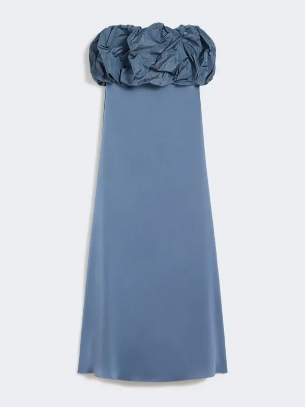 Max Mara Satin And Taffeta Maxi Bustier Dress