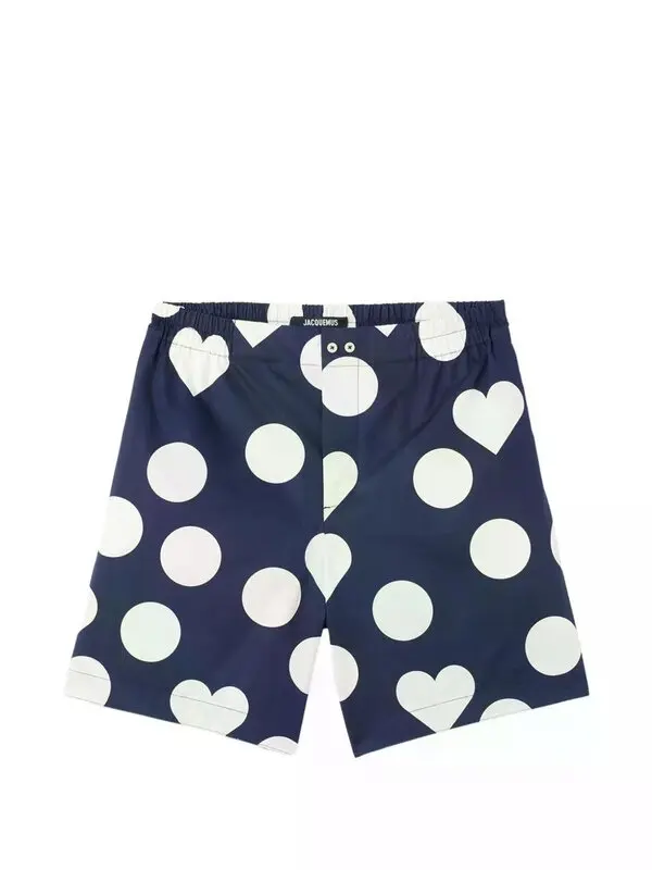 Jacquemus Heart Polka-dot Shorts - Blue