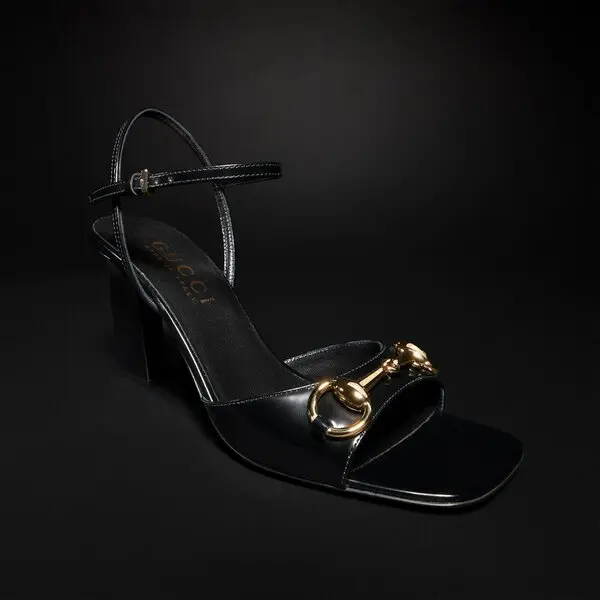 Gucci Signora Leather Sandal - Black