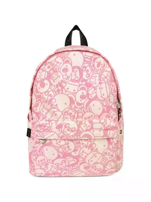 A BATHING APE Printed Backpack - Pink