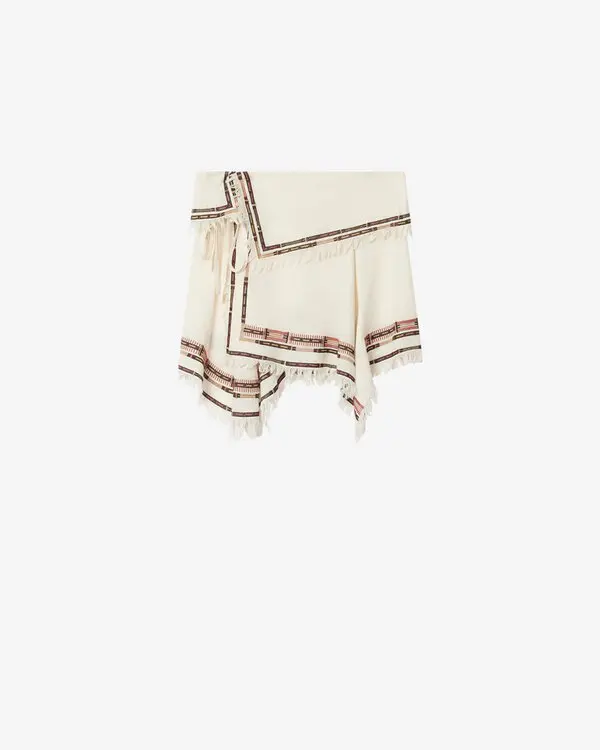 Isabel Marant Étoile Feriel Embroidered Silk Wrap Skirt - Ecru