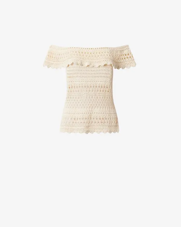 ETOILE Zaelle Off-the-shoulder Crochet Top