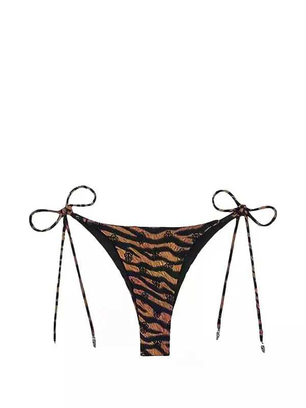 Chrome Hearts X Dib Tiger-print Bikini Bottoms - Brown