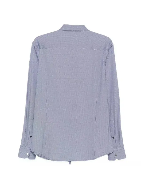Giorgio Armani Houndstooth-pattern Zip-fastening Shirt