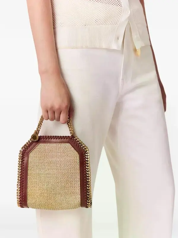 Stella McCartney Mini Falabella Woven Tote - Neutrals