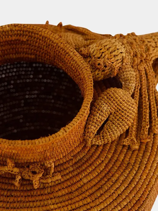 NATALIA BRILLI Handcrafted Raffia Vase
