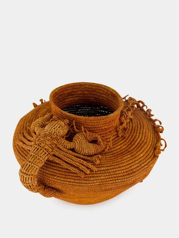 NATALIA BRILLI Handcrafted Raffia Vase
