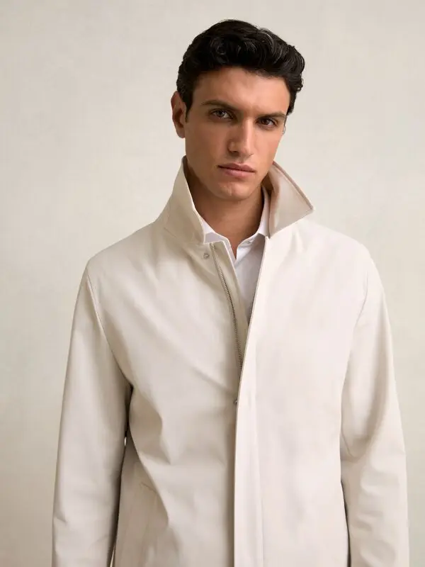 REISS Logan Hybrid Overcoat With Removable Funnel Neck