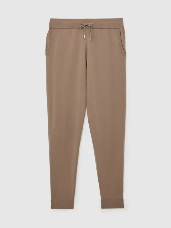 REISS Billings Wool-blend Cuffed Joggers - Camel Brown