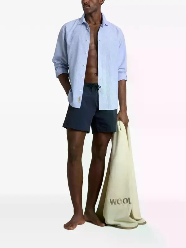 Woolrich Garment-dyed Swim Shorts - Blue