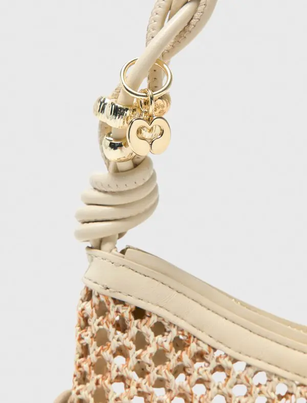 Maje Fringed Mesh Hobo Bag