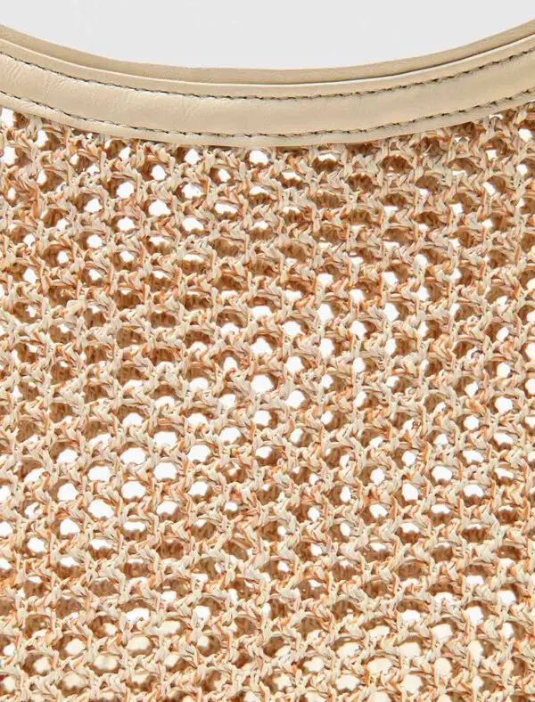 Maje Fringed Mesh Hobo Bag