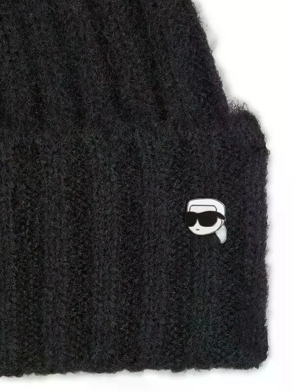 Karl Lagerfeld Ikon Ribbed-knit Beanie