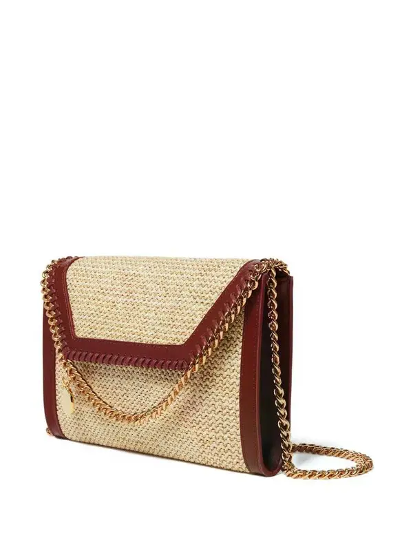 Stella McCartney Falabella Raffia Crossbody Bag - Neutrals