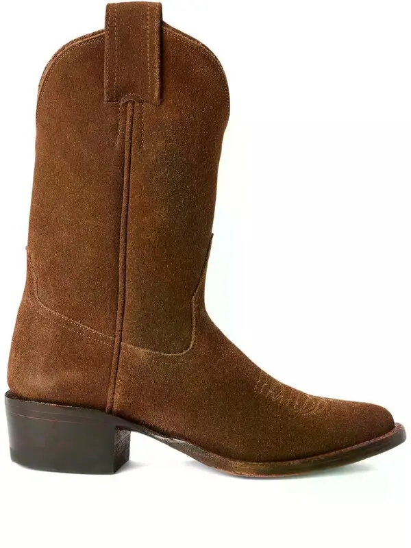 Ralph Lauren 50mm Plainview Suede Cowboy Boots