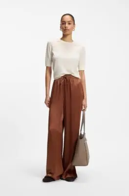 BOSS Relaxed-fit Satin Pants