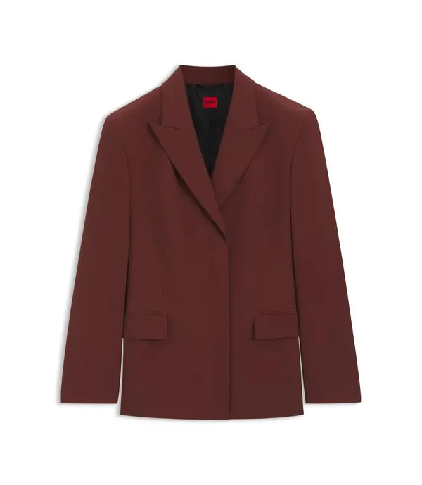 Hugo Relaxed-fit Blazer In Stretch Fabric