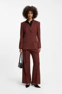 Hugo Relaxed-fit Blazer In Stretch Fabric