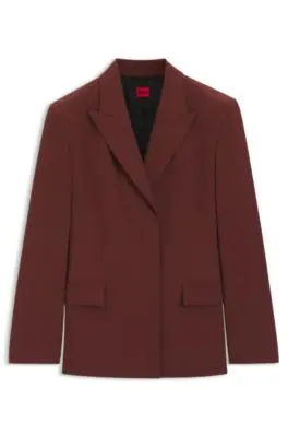 Hugo Relaxed-fit Blazer In Stretch Fabric