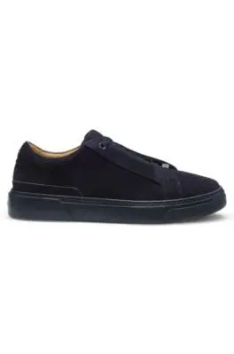 BOSS Gary Suede Trainers - Dark Blue