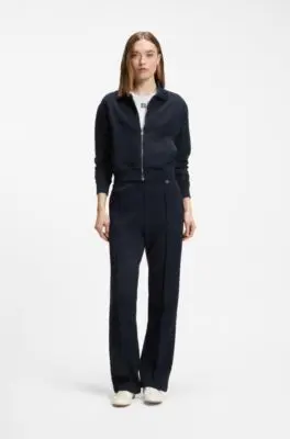 Hugo Straight-fit Track Pants In Diamond Jacquard