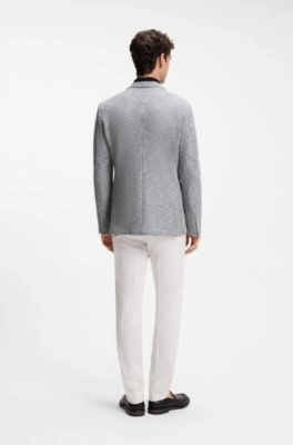 BOSS Patterned Slim-fit Jacket