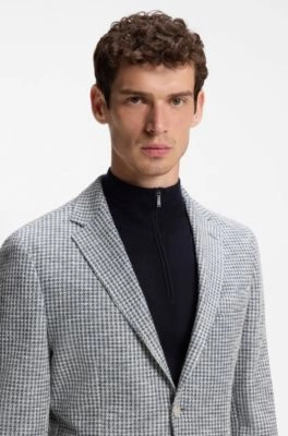 BOSS Patterned Slim-fit Jacket