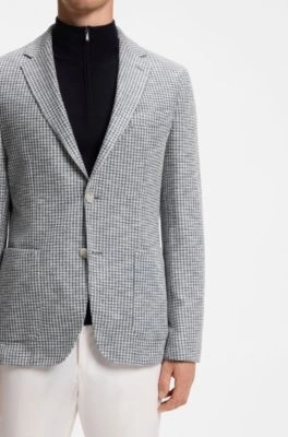 BOSS Patterned Slim-fit Jacket