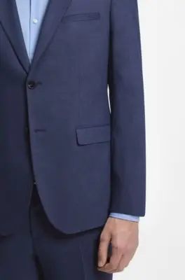 Hugo Two-piece Extra-slim-fit Suit In Patterned Fabric