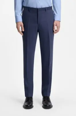 Hugo Two-piece Extra-slim-fit Suit In Patterned Fabric