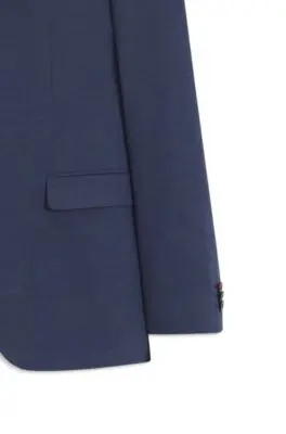 Hugo Two-piece Extra-slim-fit Suit In Patterned Fabric