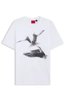 Hugo Cotton-jersey T-shirt With Animal Artwork