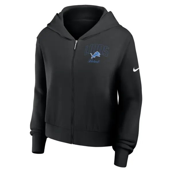 Nike Detroit Lions Primetime Nfl Full-zip Hoodie - Black
