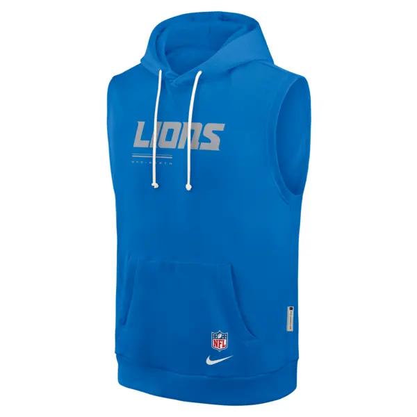Nike Detroit Lions Sleeveless Pullover Hoodie - Blue