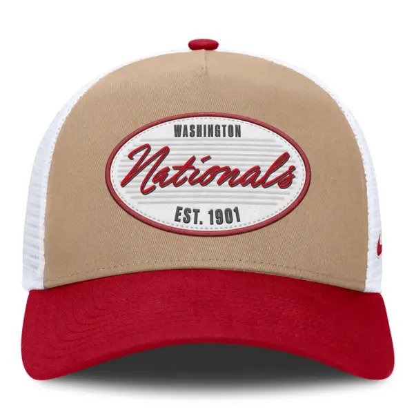 Nike Washington Nationals Rise Mlb A-frame Trucker Adjustable Hat