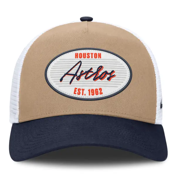 Nike Houston Astros Rise Mlb A-frame Trucker Adjustable Hat