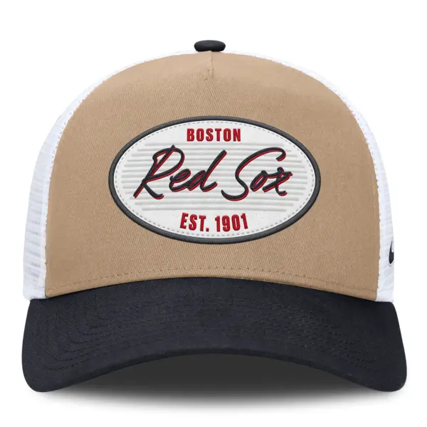 Nike Boston Red Sox Rise Mlb A-frame Trucker Adjustable Hat