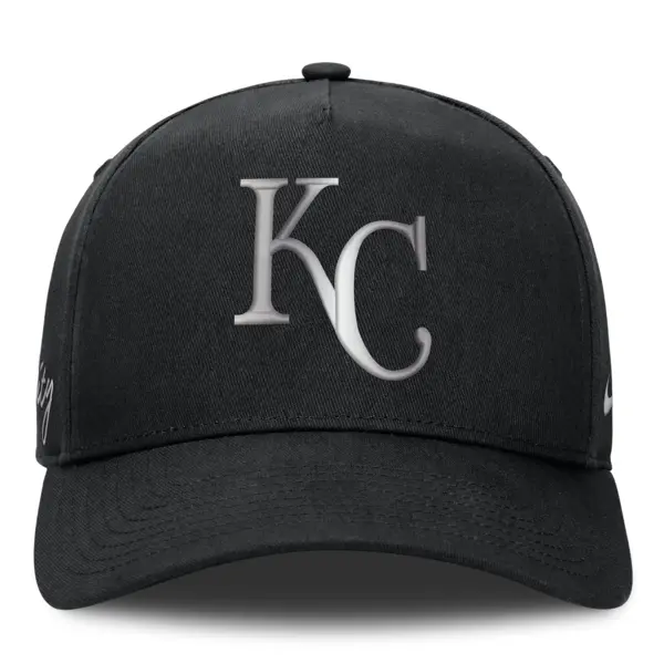 Nike Kansas City Royals Dri-fit Mlb A-frame Trucker Adjustable Hat - Black