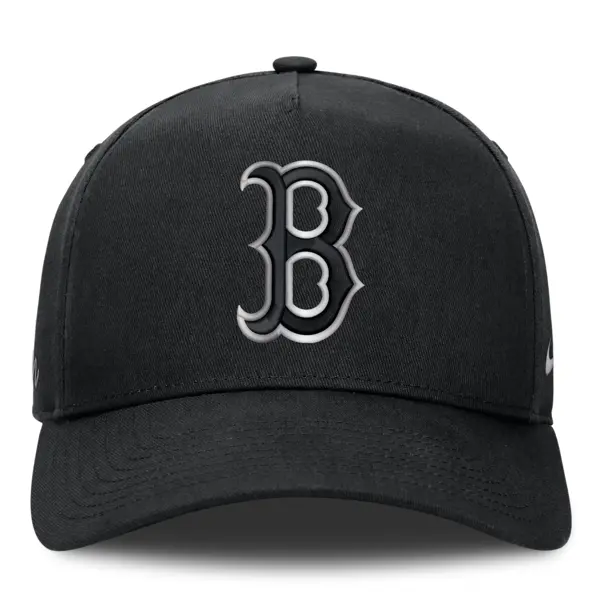 Nike Boston Red Sox Rise Dri-fit Mlb A-frame Trucker Adjustable Hat - Black