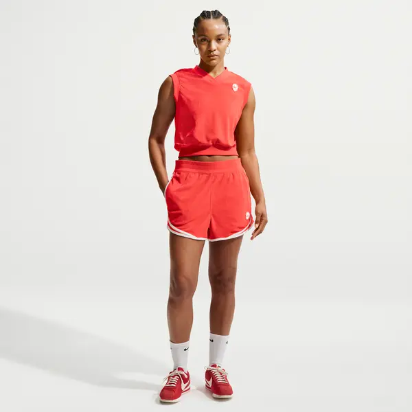 Nike Chill Terry V-neck Tank Top - Red