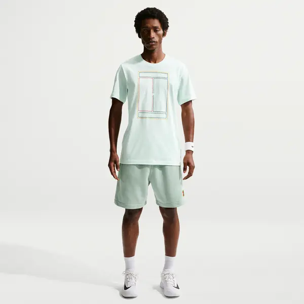 Nike Nikecourt Heritage Dri-fit Fleece Tennis Shorts - Green