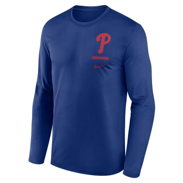 Nike Philadelphia Phillies Long-sleeve Dri-fit T-shirt - Blue