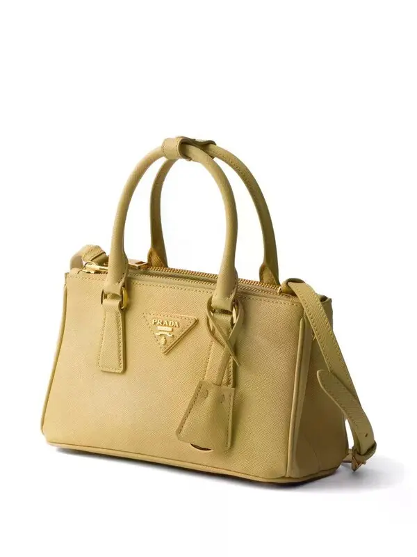 Prada Galleria Mini Saffiano Leather Bag - Yellow
